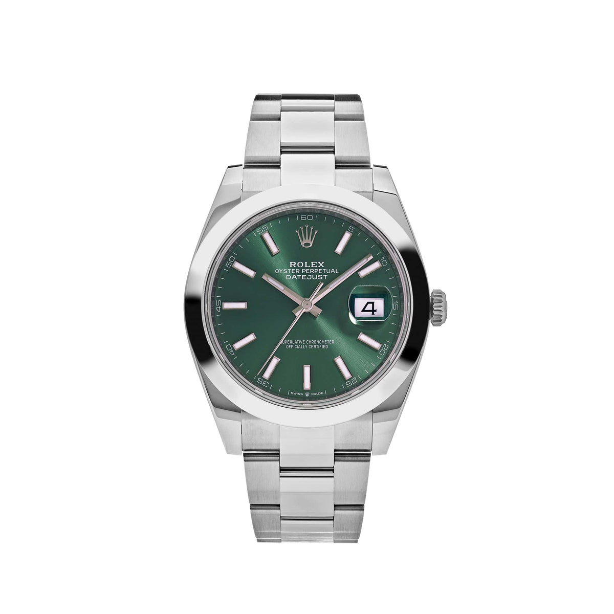 Rolex Datejust 41 126300 Stainless Steel Green Dial Oyster (2025) – Wrist Aficionado