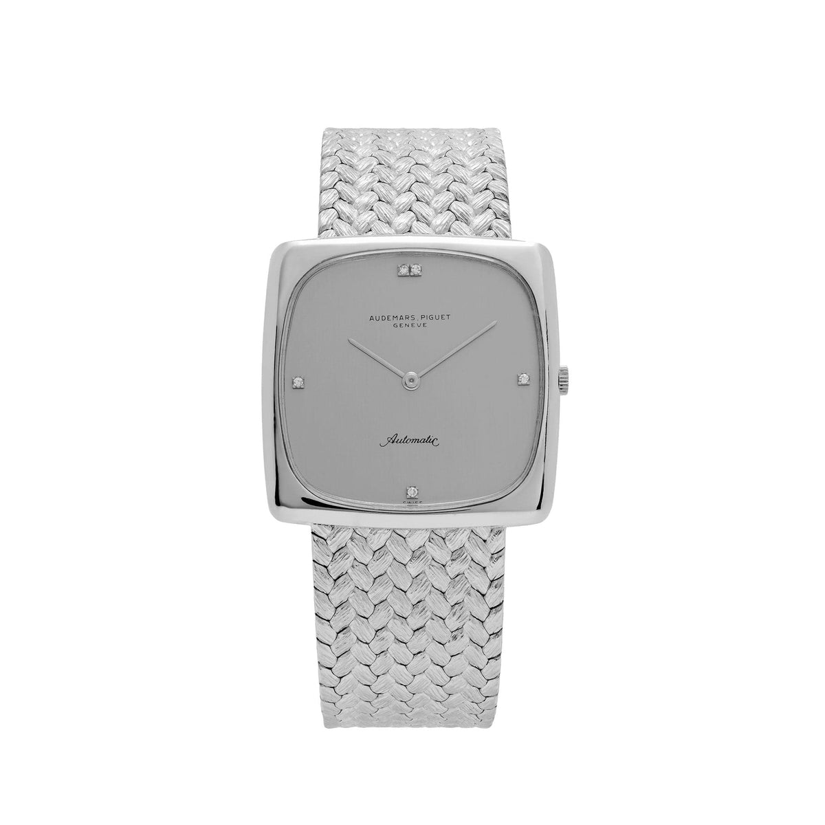 Audemars Piguet Jumbo Square White Gold Silver Diamond Dial – Wrist ...