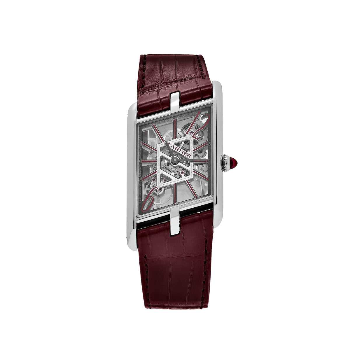 Cartier Tank Asymétrique Large WHTA0023 'Temple Edition' Platinum Skel ...
