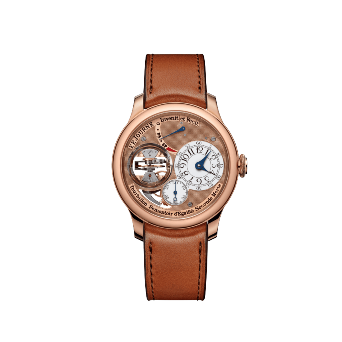 F.P.Journe Tourbillon Souverain Vertical Ref. TV Rose Gold Salmon Dial ...