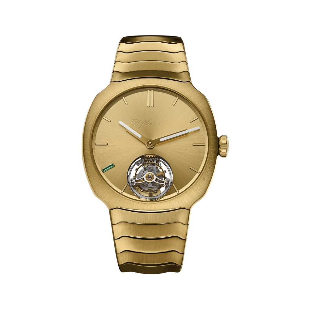 H. Moser & Cie. Streamliner Tourbillon 6804-0700 Yellow Gold Emerald ...