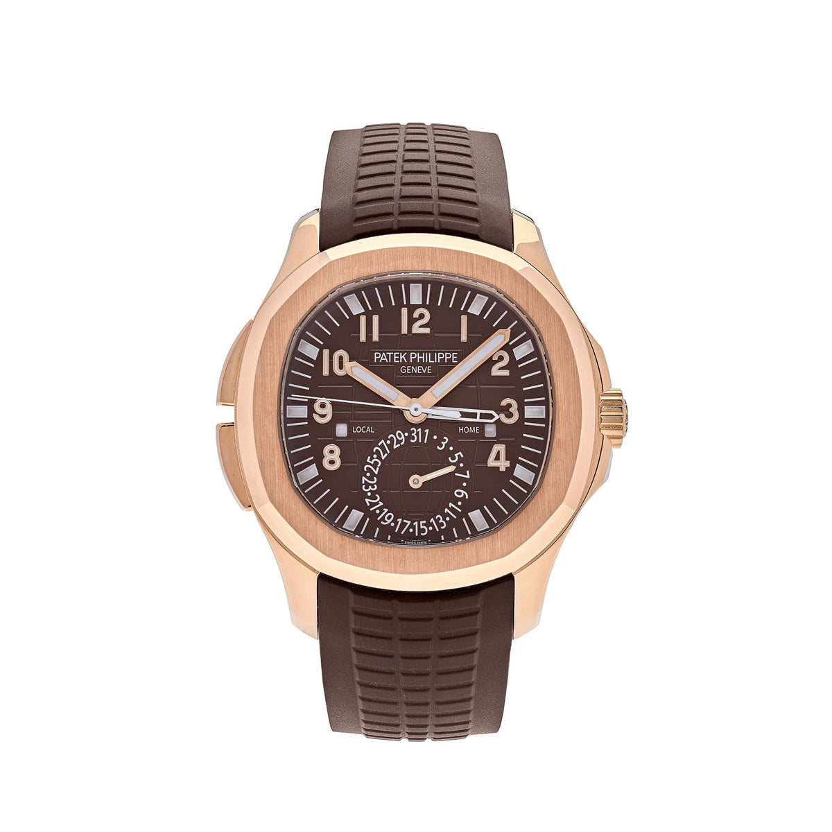 Patek Philippe Aquanaut 5164R-001 Travel Time Brown Dial Rose Gold (20 ...