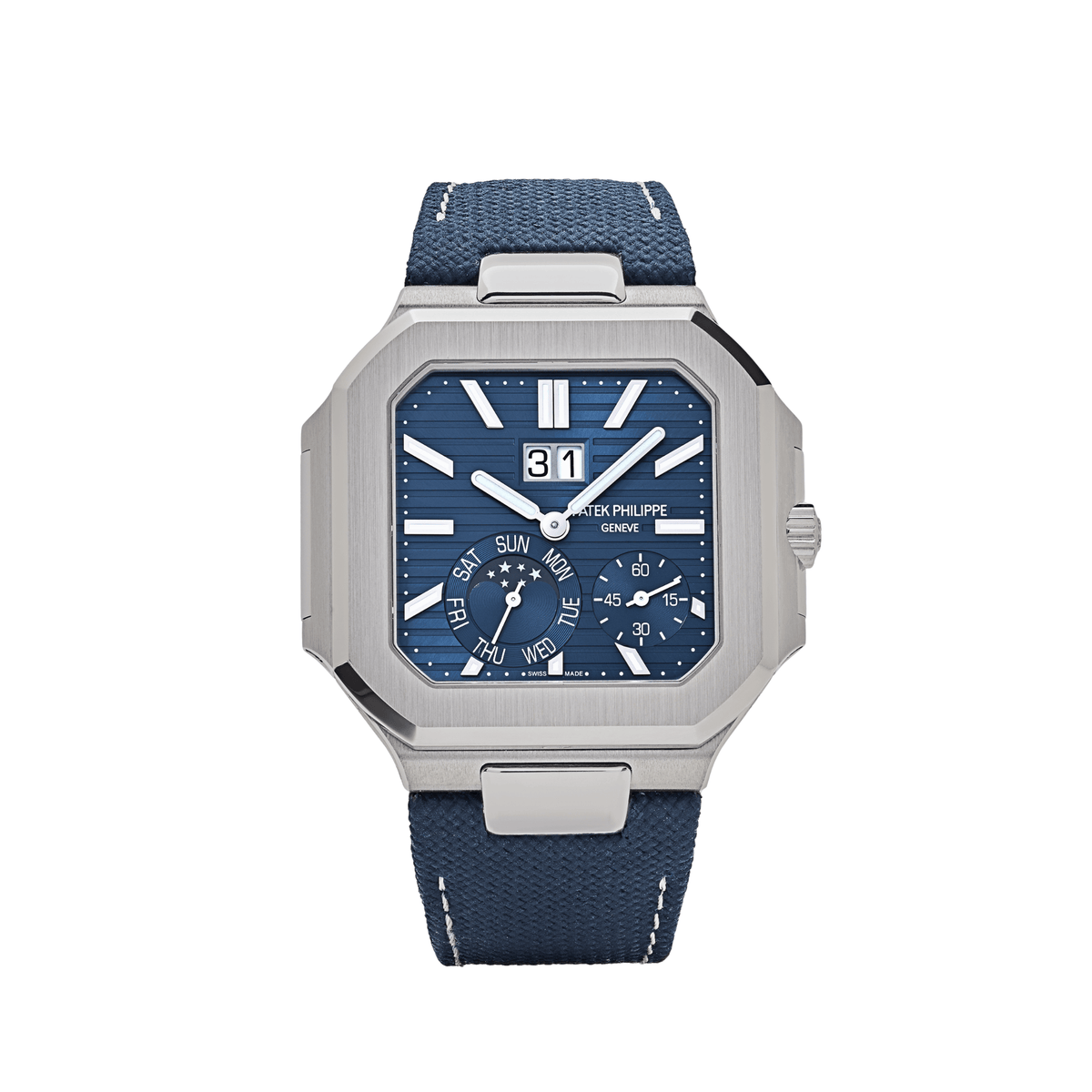 Patek Philippe Cubitus 5822P-001 Platinum Blue Dial Moon Phase (2024 ...