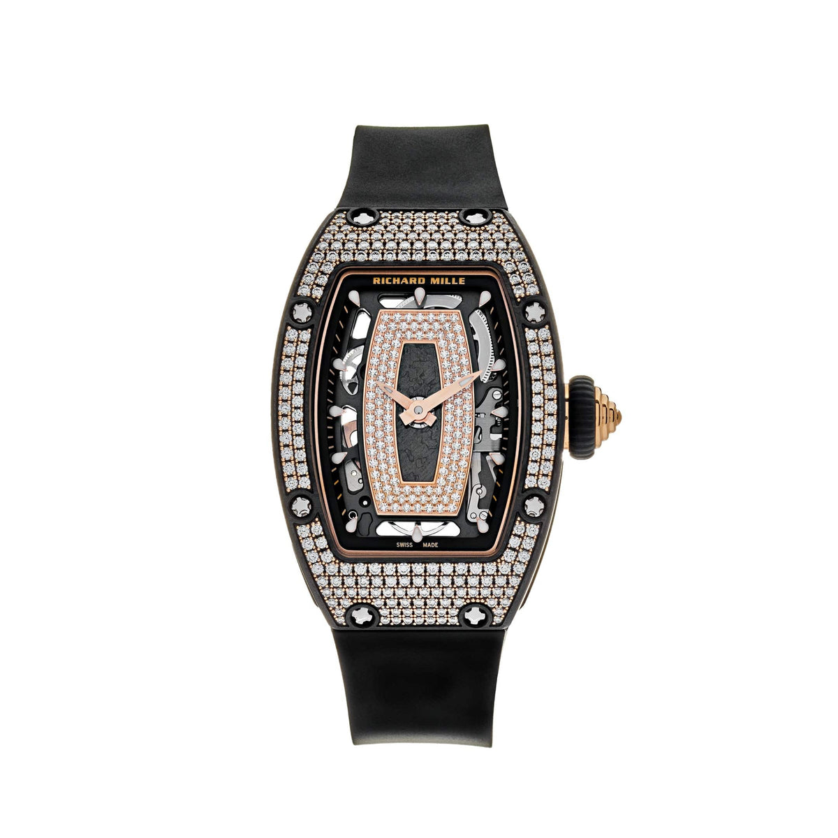 Richard Mille Rose Gold Carbon TPT Diamond Set RM07-01 – Wrist Aficionado