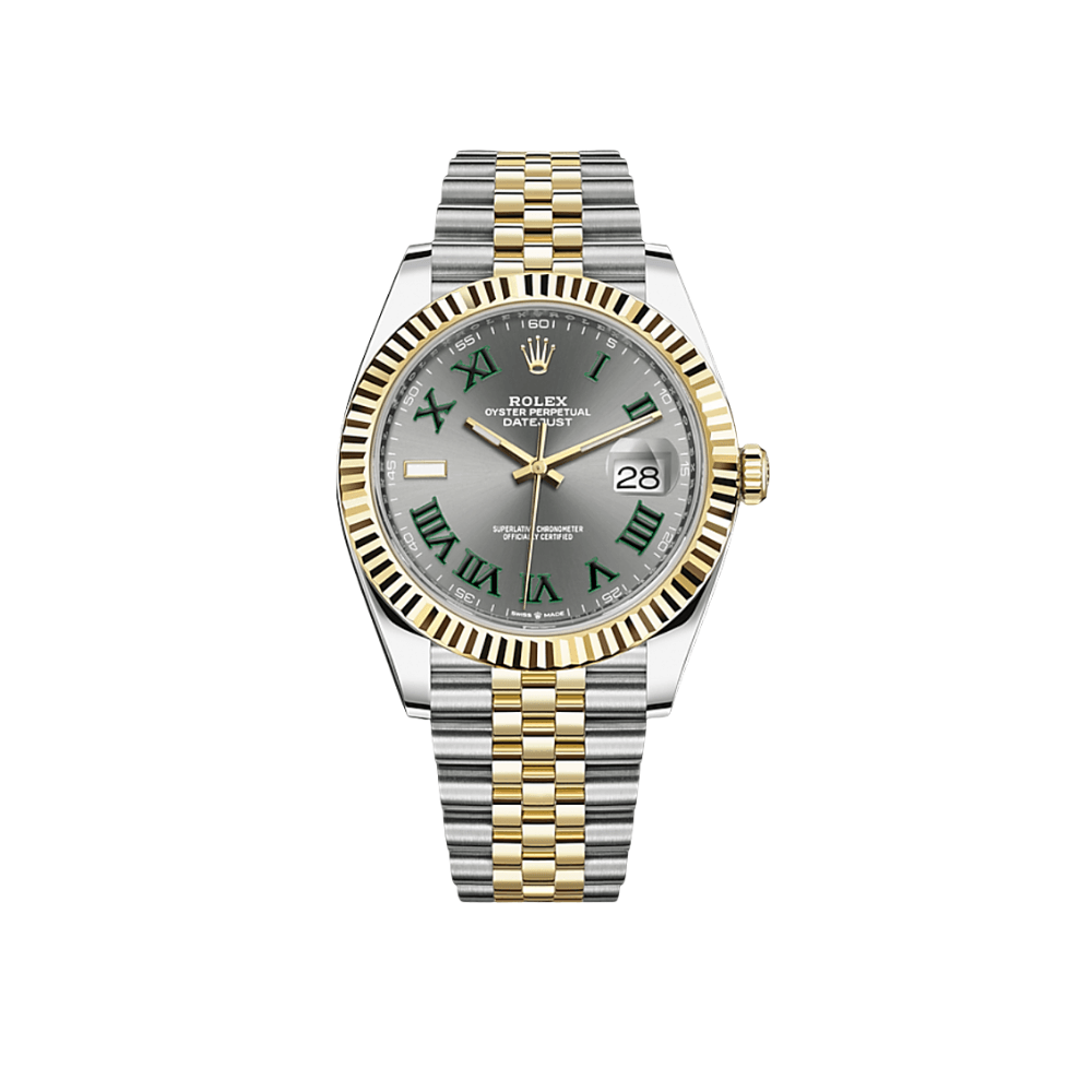 Rolex Datejust 41 126333 'Wimbledon' Yellow Gold Stainless Steel Slate ...