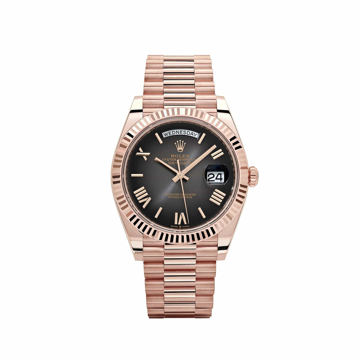 Rolex Day-Date 40 228235 Rose Gold Slate Ombre Dial (2025) – Wrist ...