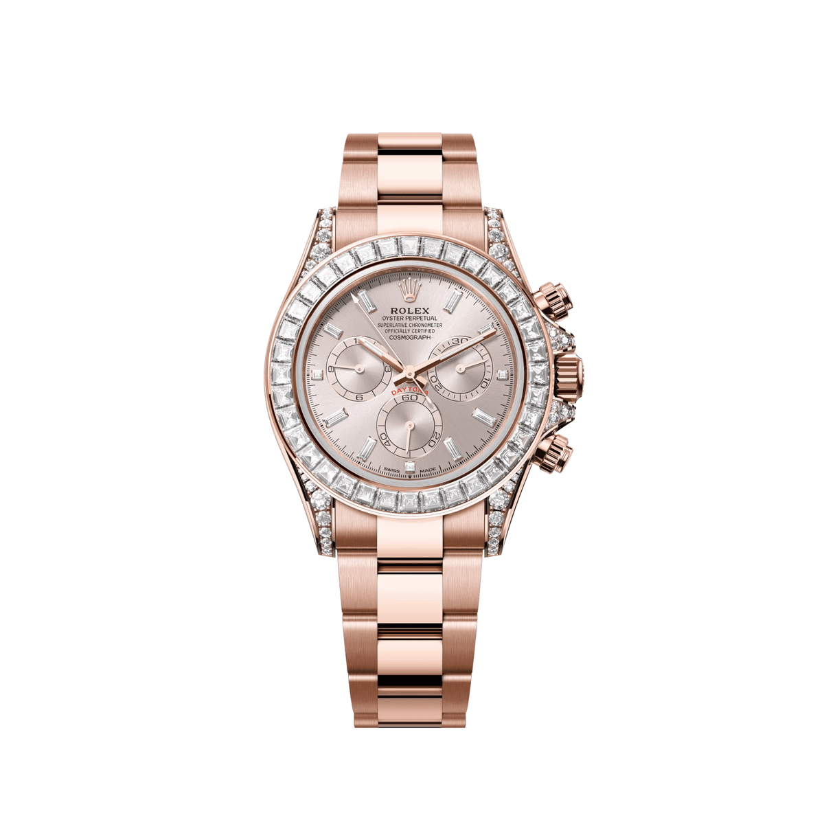 Rolex Daytona 126595TBR Rose Gold Sundust Diamond Dial Diamond Bezel ...