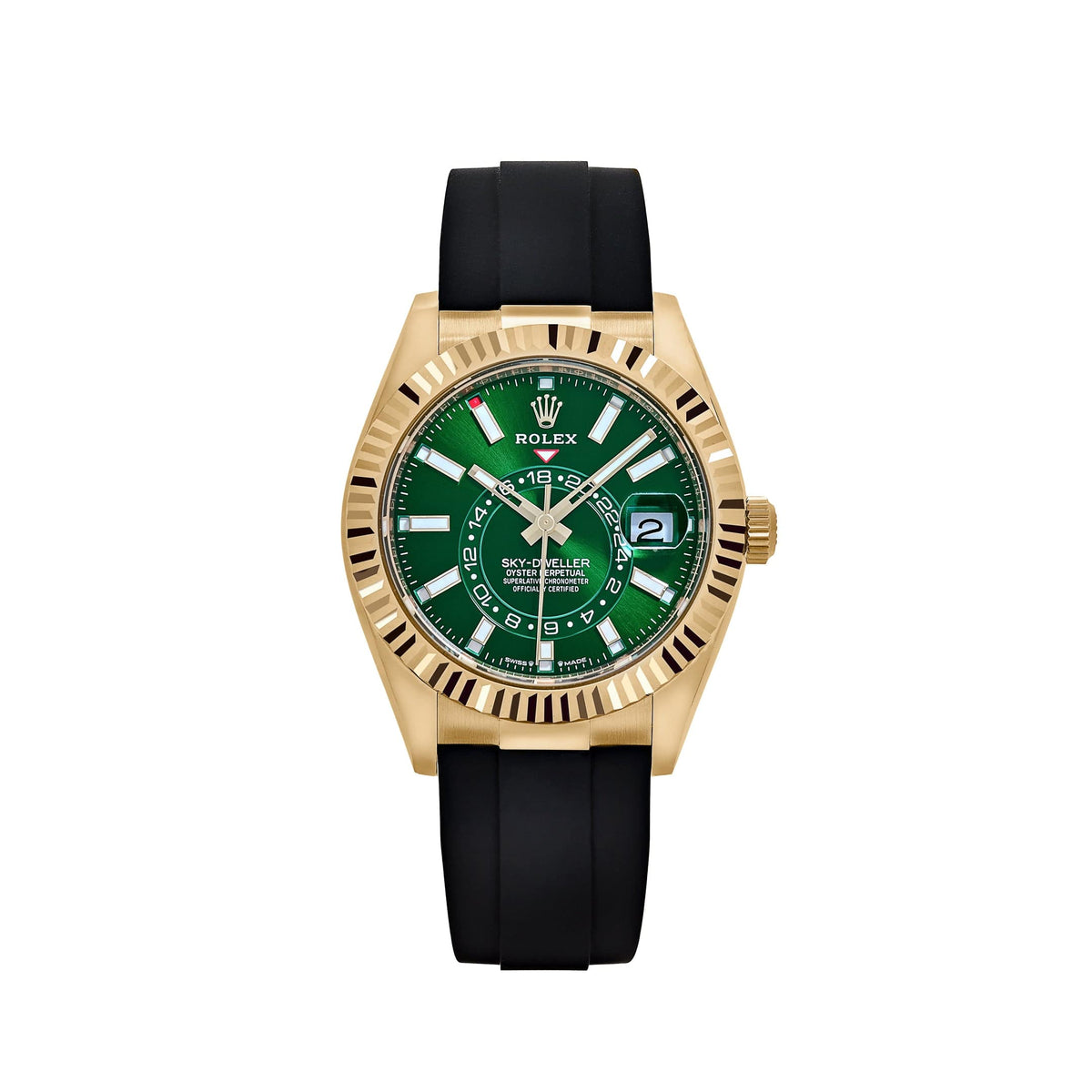 Rolex Sky-Dweller 336238 Yellow Gold Bright Green Dial (2026) – Wrist ...