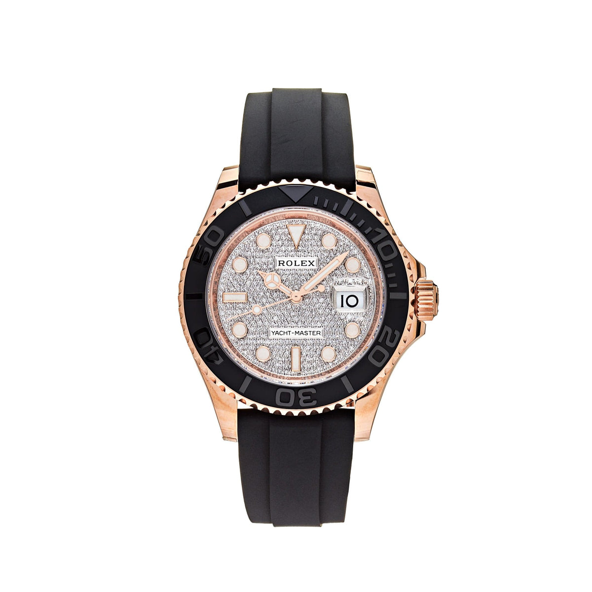 Rolex Yacht-Master 40 126655 Rose Gold Pave Diamond Dial (2023) – Wrist ...