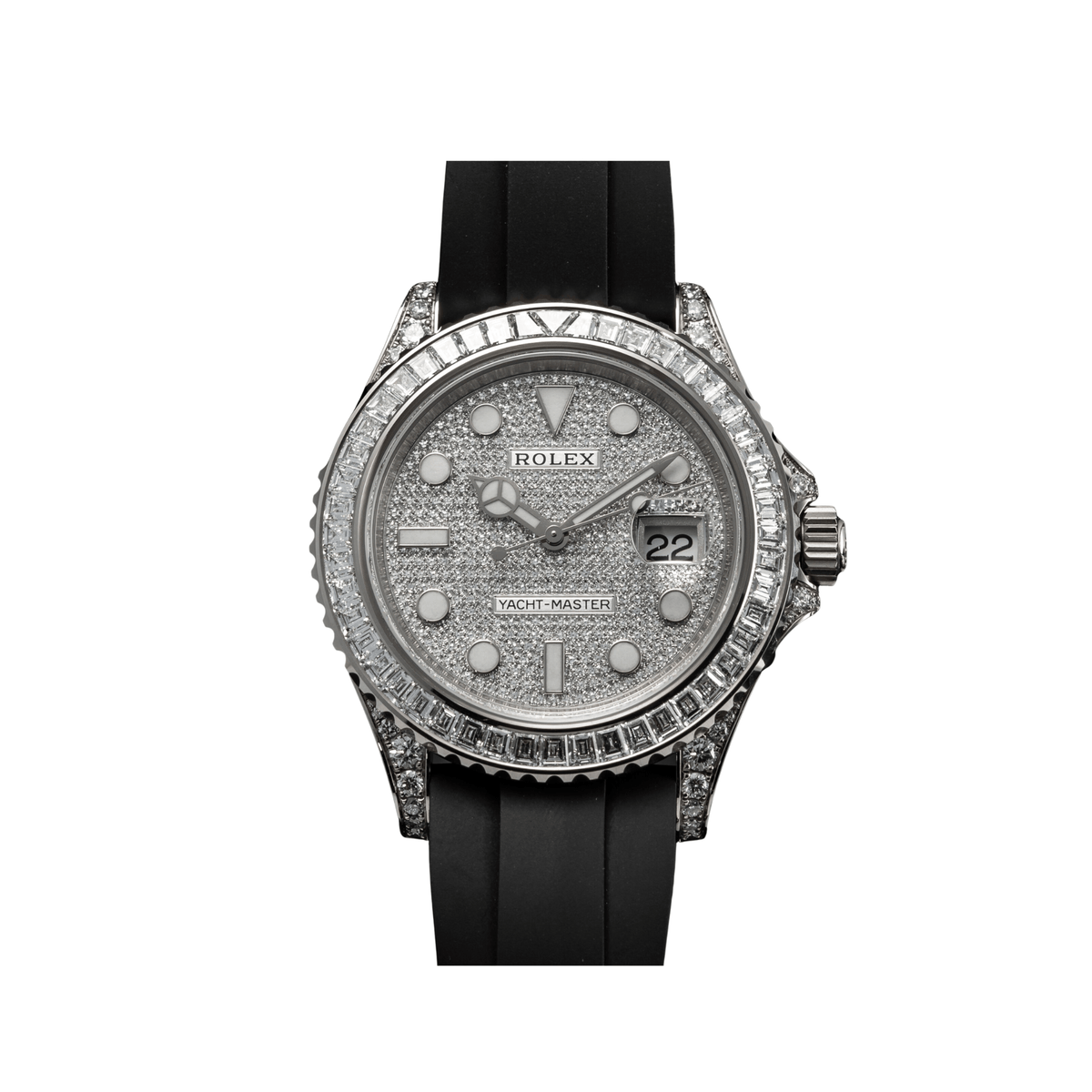Rolex Yacht-Master 42 226679TBR White Gold Pave Diamond Dial Diamond B ...